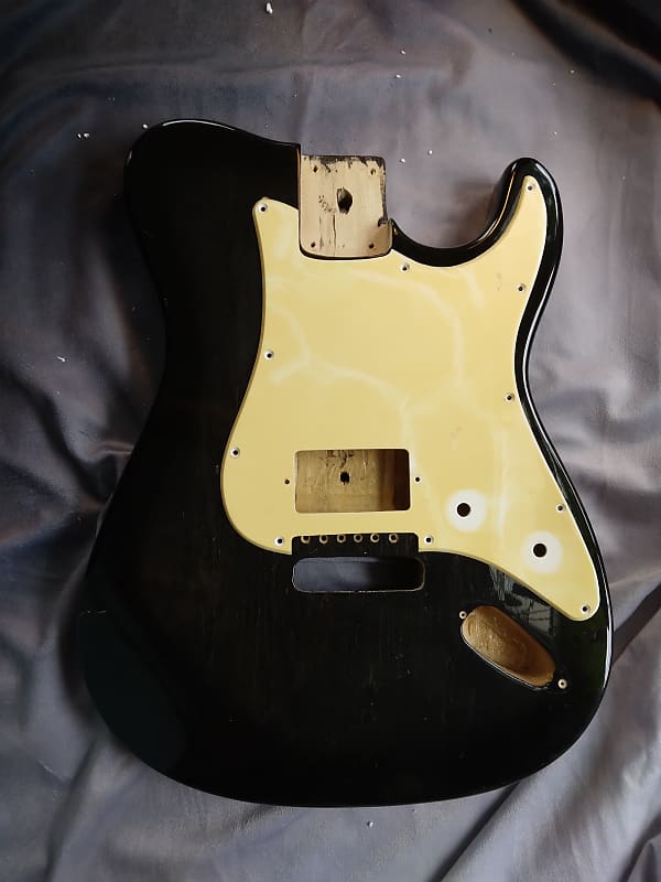 Unknown Telecaster Style Guitar Body Husk 2000s - Black Stain | Reverb