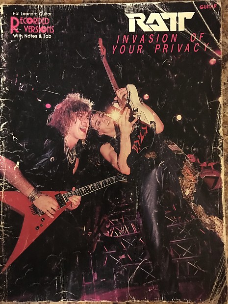 Ratt - Invasion of Your Privacy - Guitar tab / tablature Book | Reverb