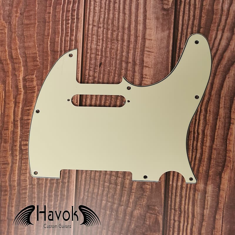 Mint Green Pickguard - T Style 3-Ply, 8 Hole, Electric Guitar | Reverb