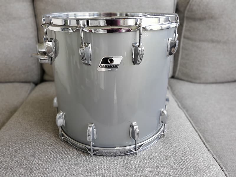 Ludwig Rocker 14 inch tom drum 1980s 1990s - Silver grey | Reverb