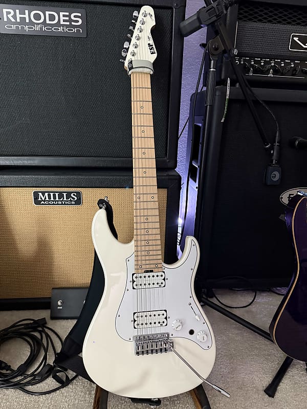 ESP Custom Shop Syu Signature Snapper 7-String - Pearl White | Reverb