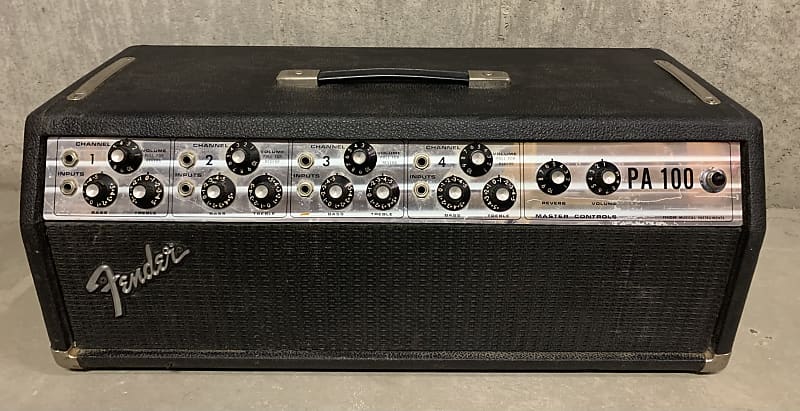 Vintage 1976 Fender PA 100 Head Silverface | Reverb