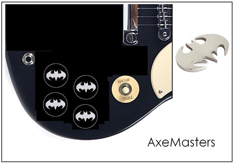AxeMasters Black Speed Knob Set of 4 w/ BATMAN Emblems - | Reverb