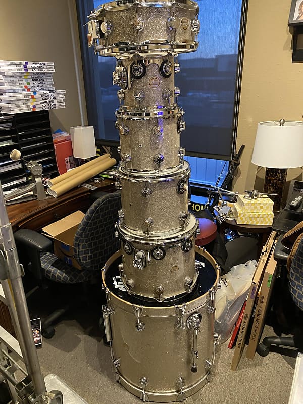 DW Gold Badge 6 Piece Kit in Broken Glass | Reverb