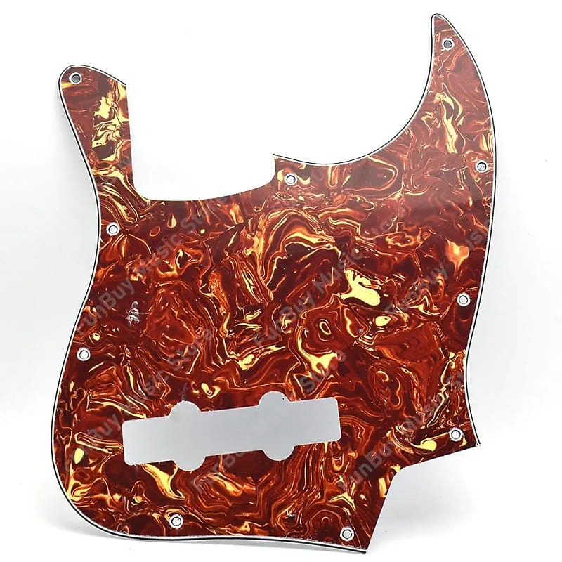 Red Turtle Shell Jazz Bass Style Pickguard Scratch Plate | Reverb UK