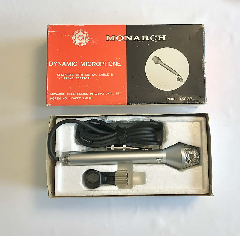 Vintage 1960’s Monarch TM-33 Chrome Dynamic HiZ “Lo Fi” | Reverb
