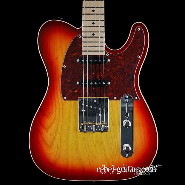 GJ2 Guitars Hellhound Tele in Sunburst with Bound Ash | Reverb Canada