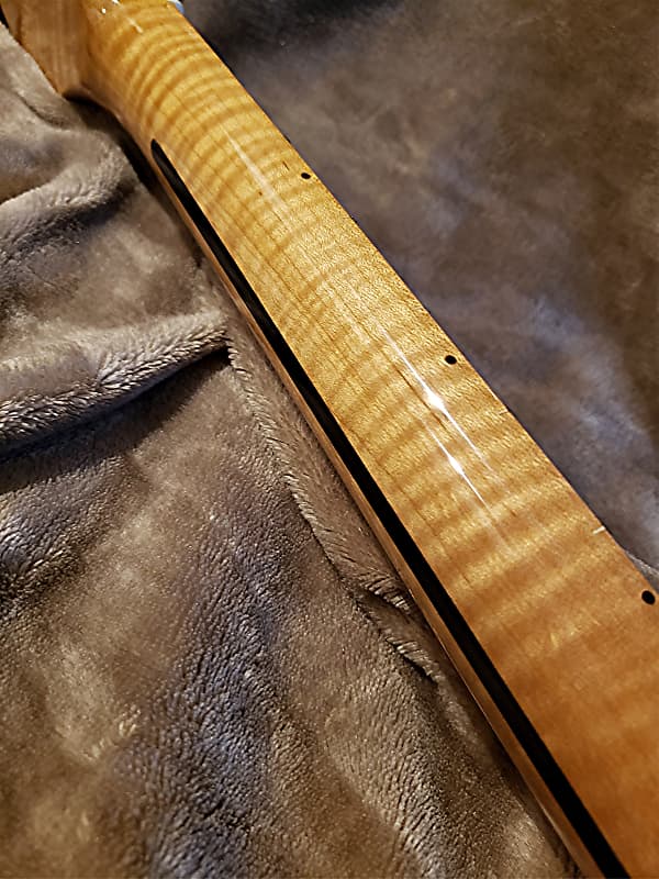 USA made,Roasted beautiful flamed maple neck,Made to fit a | Reverb