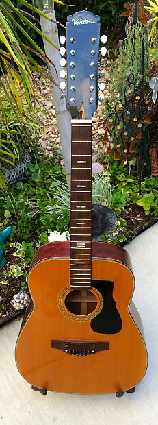 1970 Vintage Bruno Ventura Jumbo 12 String Dreadnought Guitar | Reverb