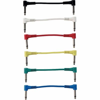 ZoZo Multi-Color 12-inch Patch Cables, 6-Pack, 1/4" Right | Reverb