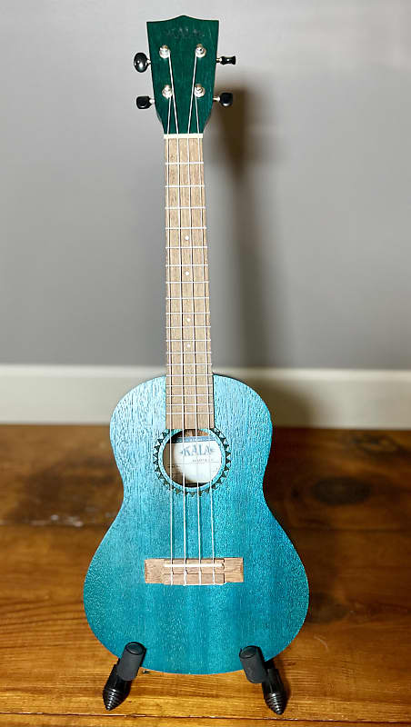 Kala Concert Ukulele- Ocean Blue Semi-Transparent Watercolor | Reverb