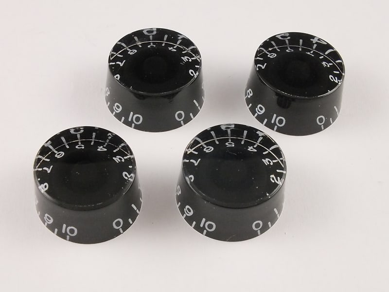4 Black Speed Dial Knobs for USA Gibson Les Paul, | Reverb Australia