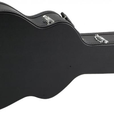 STAGG Jumbo Guitar Hard Case with Plush Interior and Chrome | Reverb