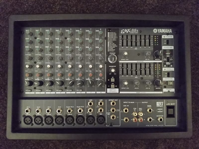 Yamaha EMX88S 8-Channel Powered Mixer Black | Reverb