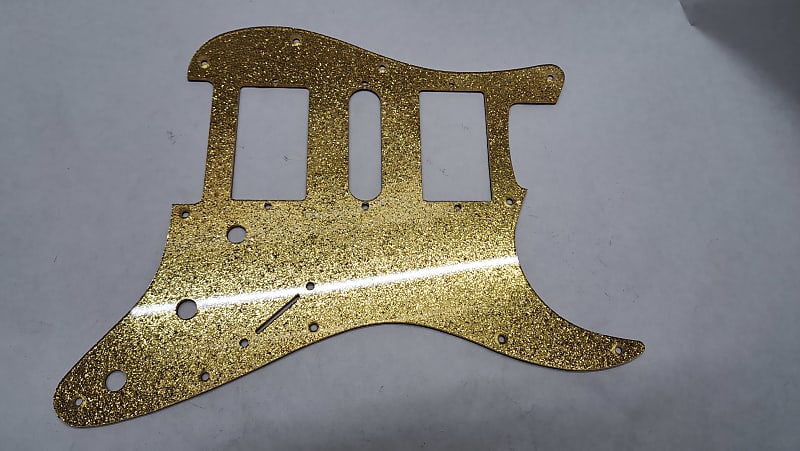 Gold Glitter HSH pickguard Fits Fender Strat Stratocaster | Reverb UK