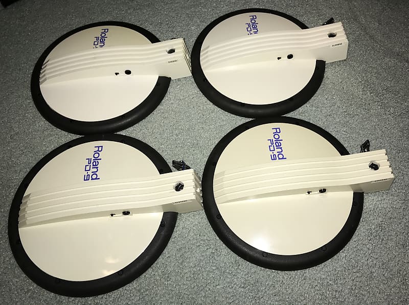 Four Roland PD-9 Dual-Trigger Pads, 10" | Reverb