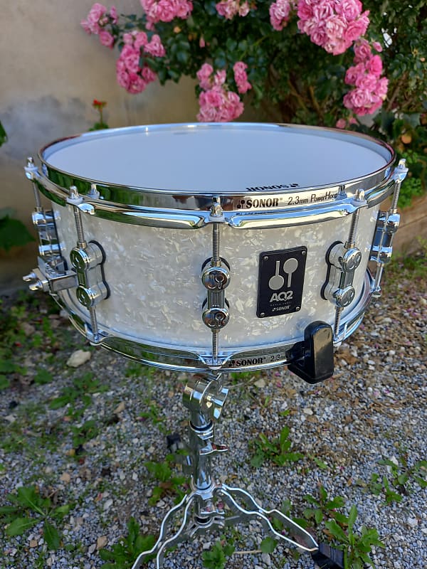 SNARE Sonor Aq2 2022 White Marine Pearl | Reverb SNARE Sonor Aq2 2022 White Marine Pearl | Reverb