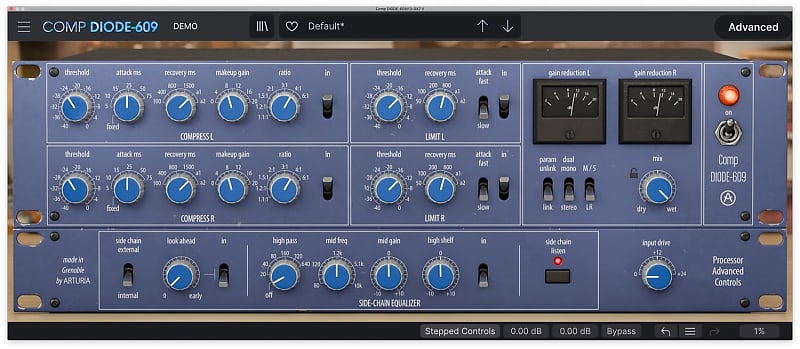 New Arturia Comp Diode-609 | Stereo compression icon | VST | Reverb