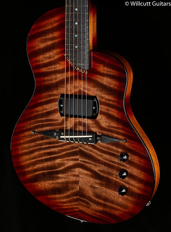 Rick Turner RS6 Standard Deuce Amplicoustic Curly Redwood | Reverb