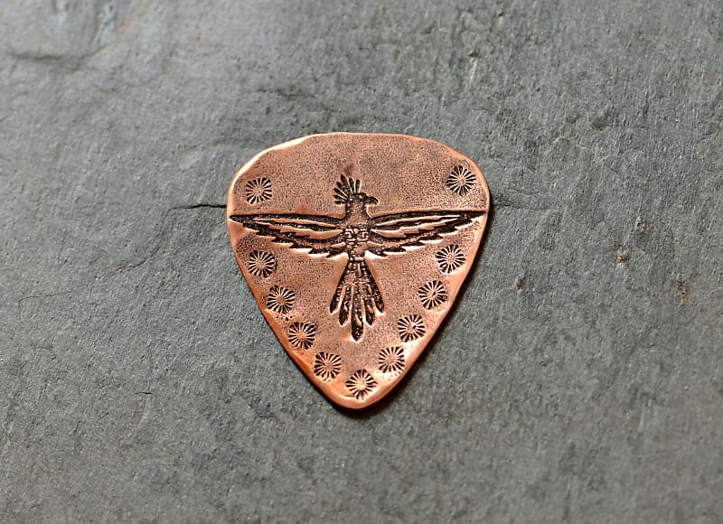 copper guitar pick - playable with thunderbird | Reverb