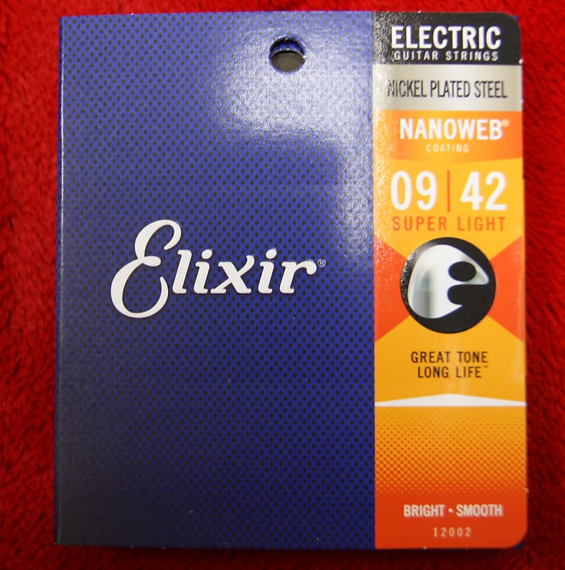 Elixir Nanoweb 12002 light 09-42 gauge electric guitar | Reverb UK