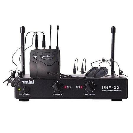 Gemini UHF-02HL Dual-Channel UHF Wireless Microphone System - | Reverb
