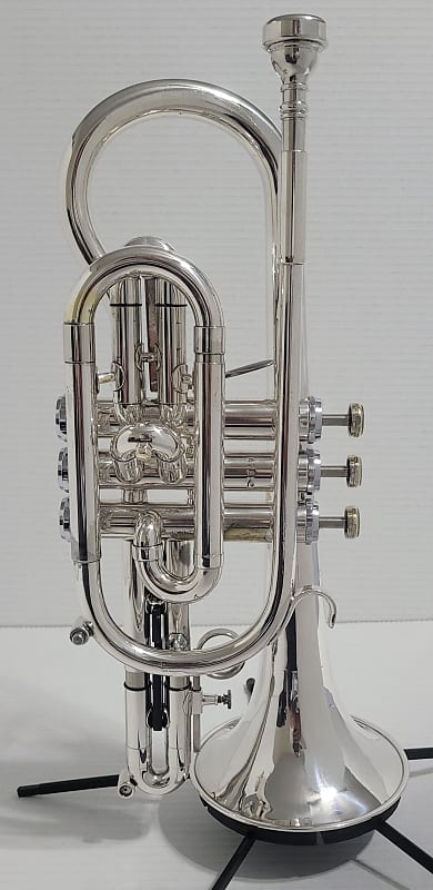 Getzen Capri Series Bb Cornet Silver plated Shepherd's Crook | Reverb