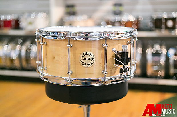 Longo Custom Solid Shell 6.5x14 Maple Snare Drum | Reverb