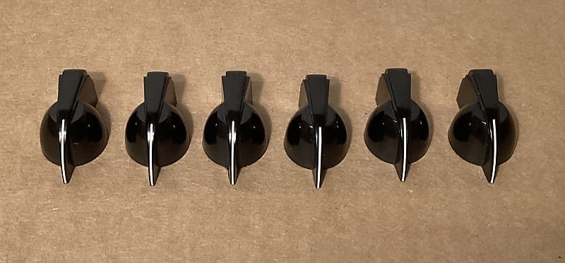 Vintage Style Black "chicken head" knob for Guitar, Bass, | Reverb