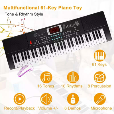 61-Key Digital Music Piano Keyboard Electronic Musical | Reverb