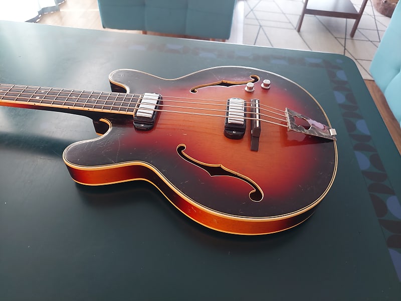 Musima 1657B Vintage Semi Hollow Bass Guitar | Reverb Canada