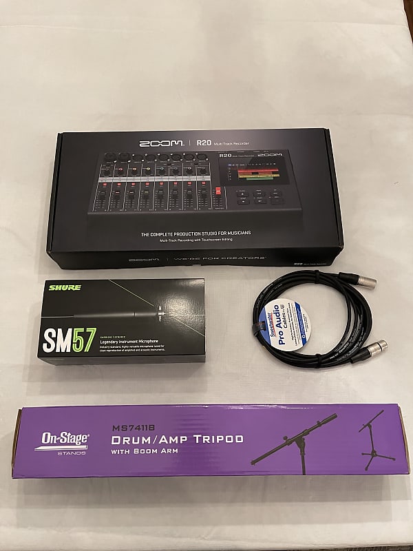 Zoom R20 Multi-Track Recorder Bundle with Never Used Shure | Reverb