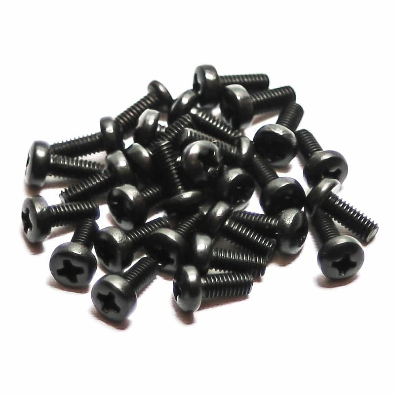 2.5mm x 7mm Black Phillips Module Screws - 100 Screws | Reverb