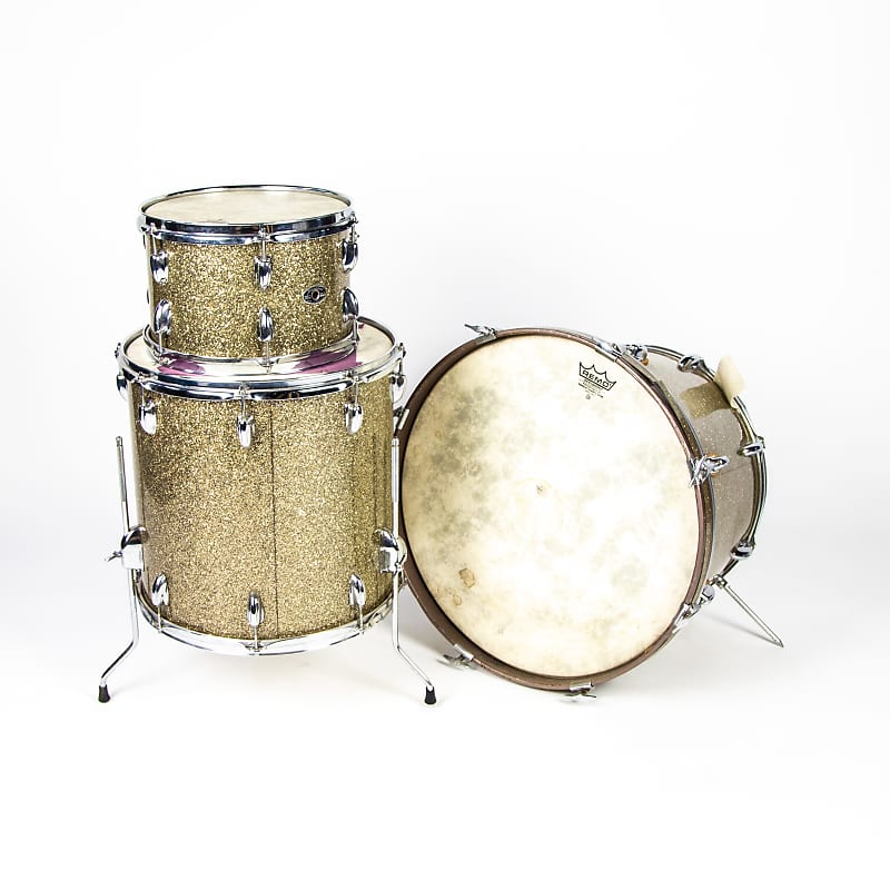 Slingerland Gold Sparkle Kit With Trixon Telstar Style | Reverb UK