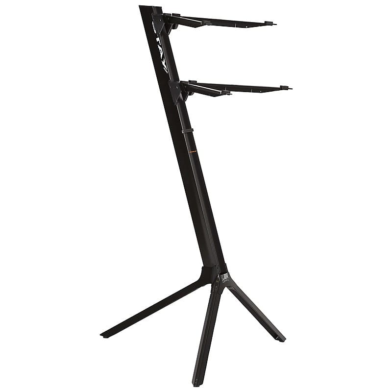 Stay 11002C Slim Series Two-Tier Column Keyboard Stand, Black | Reverb