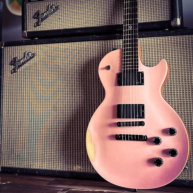 2001 Gibson Les Paul Studio Gothic - Pink Refin - EMGs w/ | Reverb