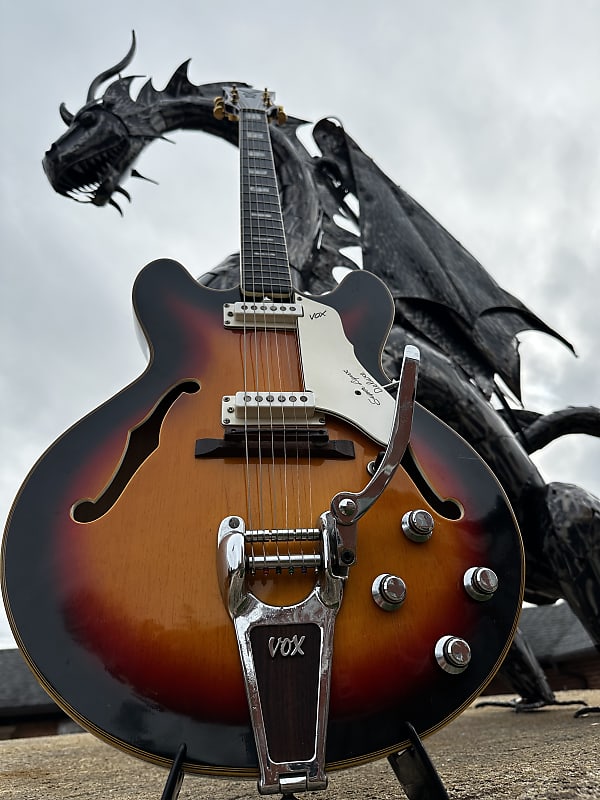 Vox Super Lynx Deluxe OHSC All Tags 1960’s - Sunburst | Reverb