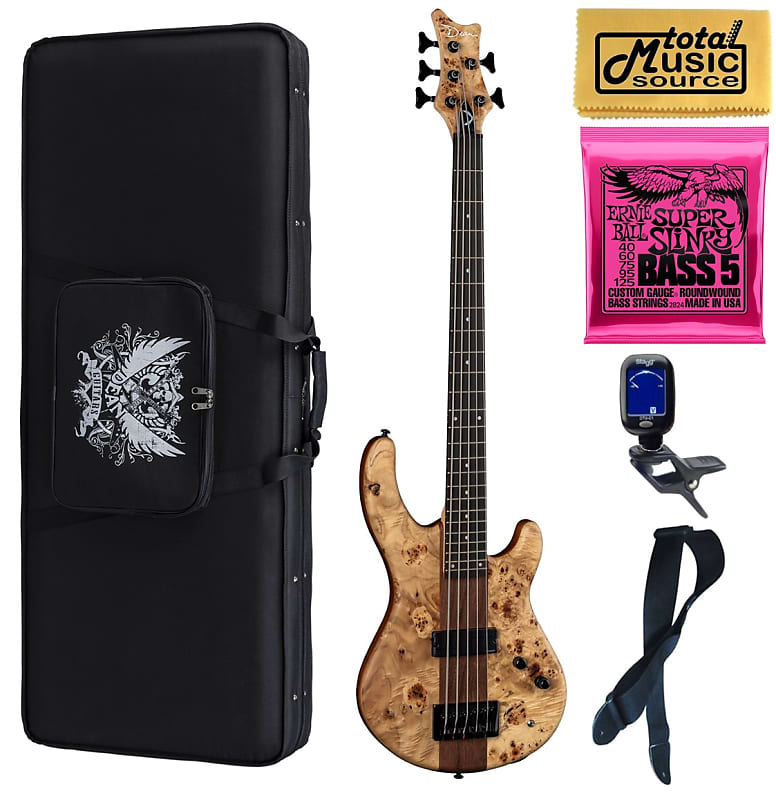 Dean Edge Select Pro 5-String Bass, Burled Poplar Satin | Reverb