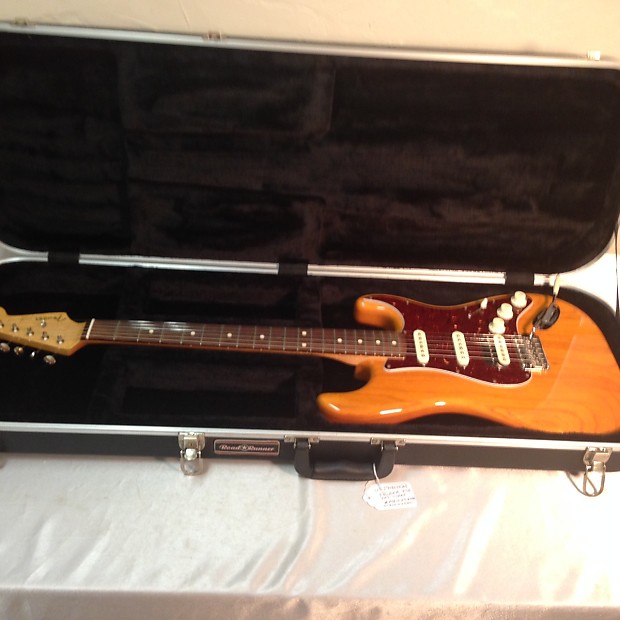 Fender FSR TBX Boost Player Strat HSS Amber Transparent w/ | Reverb