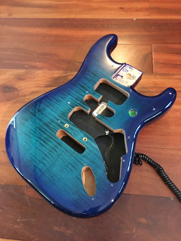 Fender Player Strat Stratocaster Flame Maple Top Blue Burst | Reverb