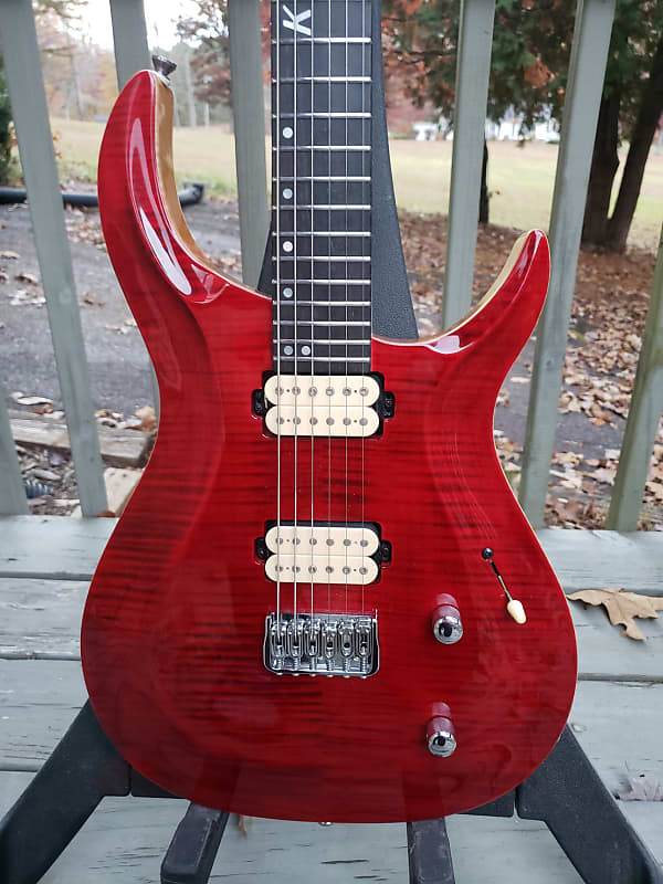 2020 Kiesel Cresent 6 Red Maple Flame Top with OHSC | Reverb