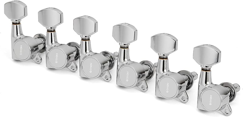 Schaller-Style Knob Tuning Machines, 6-In-Line, Chrome | Reverb