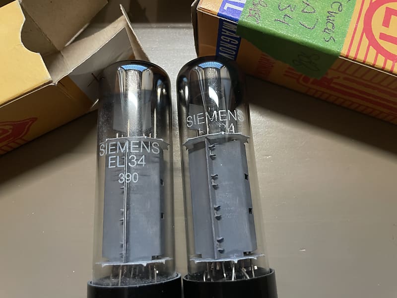 Pair of Siemens EL34 power tubes | Reverb