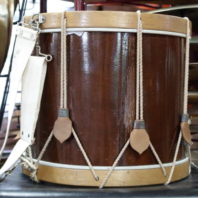 1940's WFL 12"x15" Rope Tension Marching Snare in Mahogany | Reverb