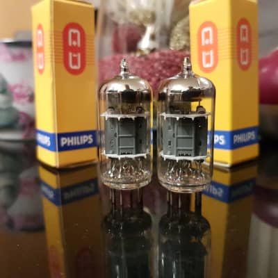 Philips Miniwatt Holland 12AU7 ECC82 Gf8 year 1965,matched | Reverb