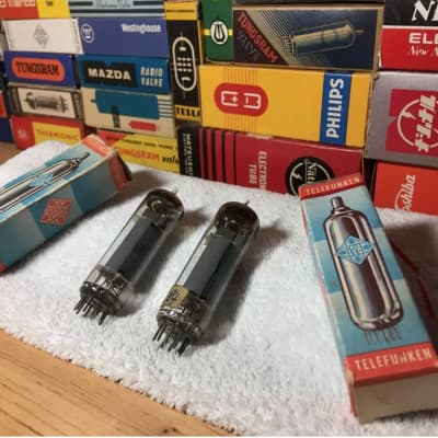 1MP EL34 6CA7 Telefunken Power Tubes "O" Getter Made in | Reverb