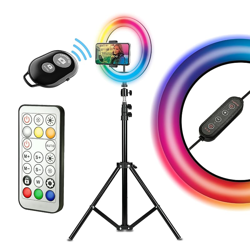 10” Led Ring Light With Stand And Phone Holder | Portable | Reverb