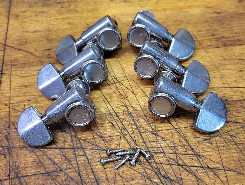 1970's Japan Grover Style 3x3 Premium Nickel Guitar Tuners | Reverb
