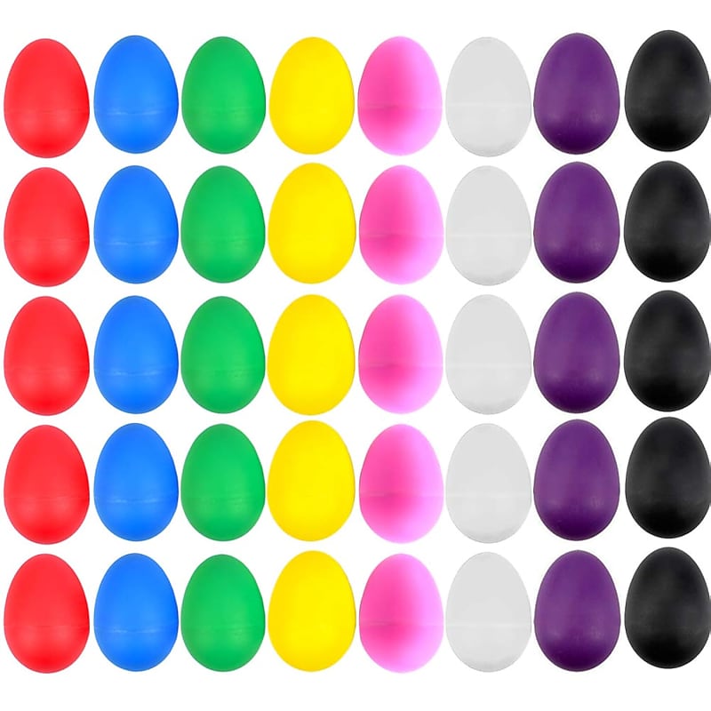 40 Pcs Plastic Egg Shakers Set Percussion Musical Egg | Reverb UK