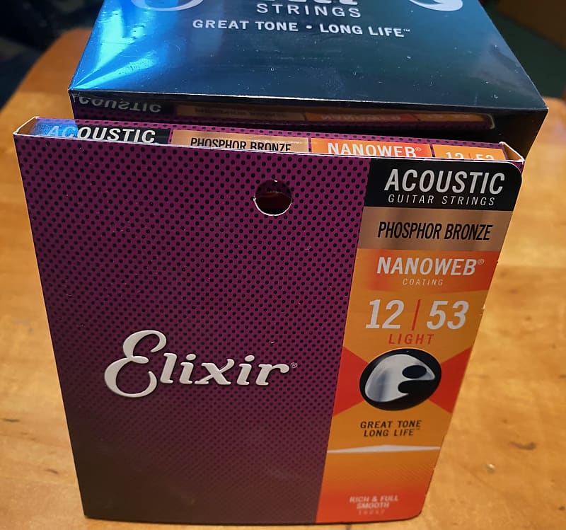 Elixir 16052 (12 sets) Nanoweb Phosphor Bronze Acoustic | Reverb
